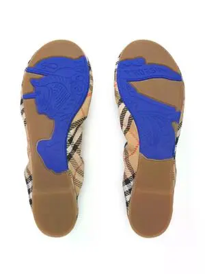 Burberry Check Ballerinas - Neutrals