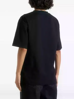 Manière De Voir Ari Logo-embroidered Cotton T-shirt - Black