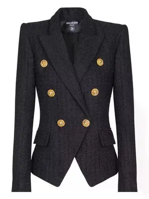 Balmain Six-button Tweed Blazer