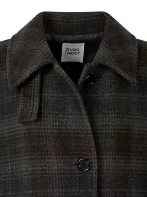 STUDIO TOMBOY Checked Belted Trench Coat