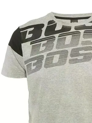 BOSS 2000s Abstract-print Crew-neck T-shirt - Grey