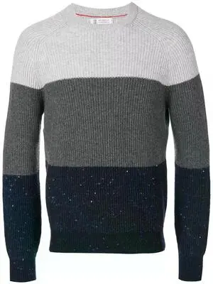 Brunello Cucinelli Striped Knit Sweater