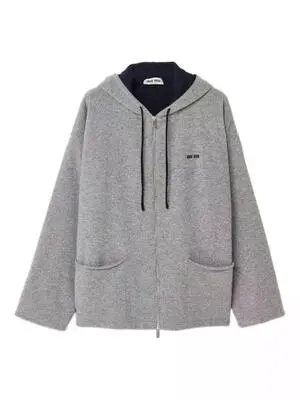 Miu Miu Cashmere Hooded Cardigan - Grey