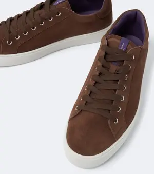 Ralph Lauren Purple Label Suede Lace-up Sneakers