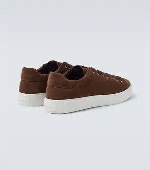 Ralph Lauren Purple Label Suede Lace-up Sneakers