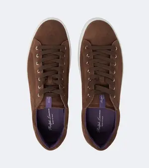 Ralph Lauren Purple Label Suede Lace-up Sneakers