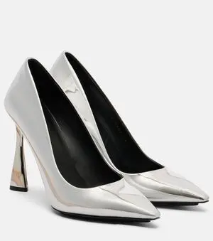 Stella McCartney Elsa Metallic-effect Pumps - Silver