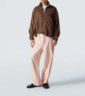 Auralee Silk Fleece Half-zip Sweater - Brown
