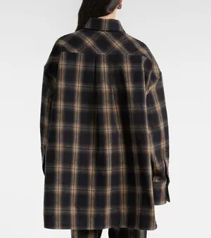 Attico Checked Cotton Flannel Shirt