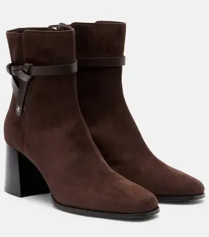 JIMMY CHOO Lawton 65 Suede Ankle Boots - Brown