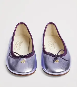 Bonpoint Leather Ballet Flats - Purple
