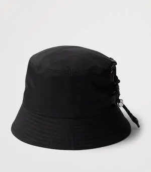 Prada Re-nylon Logo Bucket Hat - Black