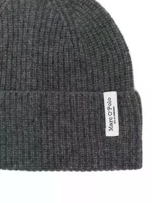 Marc O'polo Ribbed Beanie Hat - Grey