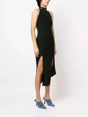 Helmut Lang Asymmetric Halterneck Midi Dress