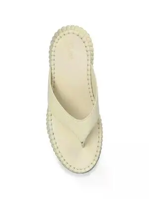 Chloé Flatform Sandals With Ripple Sole - Neutrals