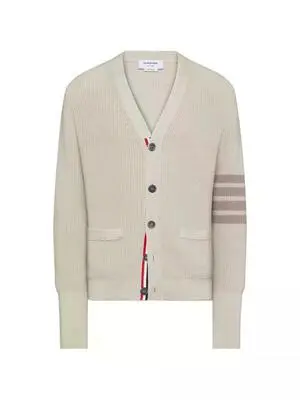 Thom Browne 4-bar Stripe Pocket Cardigan - Neutrals