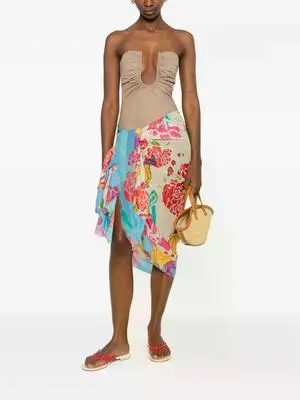 DONDE ESTEBAN Floral-print Pareo Skirt