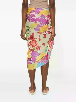 DONDE ESTEBAN Floral-print Pareo Skirt