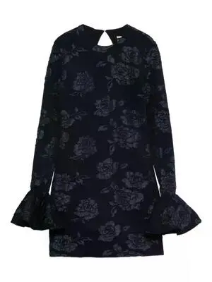 ROTATE BY BIRGER CHRISTENSEN Floral Motif Mini Dress - Blue