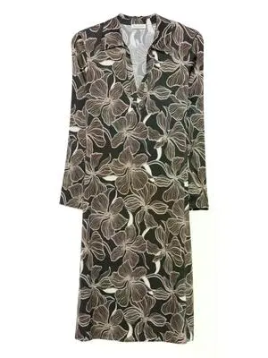 Marc O'polo Floral-print Midi Dress - Black