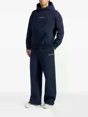 Manière De Voir Logo-embroidered Wide-leg Track Pants