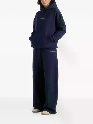 Manière De Voir Logo-embroidered Wide-leg Track Pants