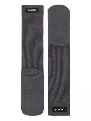 Coperni Ribbed Logo-detail Socks - Grey