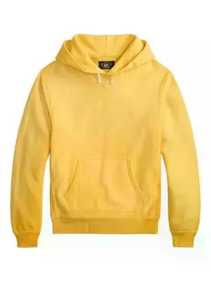 Ralph Lauren Drawstring Ribbed Fleece Hoodie - Yellow