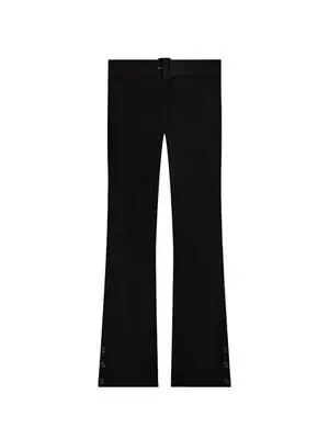 COURREGES Ribbed Belted Button Detail Capri Pants