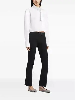 COURREGES Ribbed Belted Button Detail Capri Pants