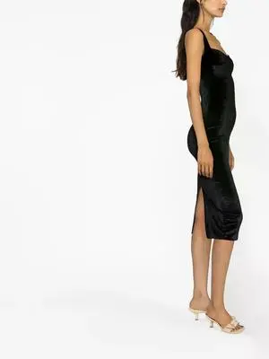 ATU BODY COUTURE Velvet Effect Scoop Back Midi Dress