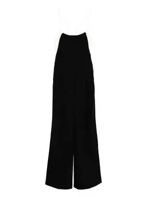 TOM FORD Georgette Jumpsuit With Criss-cross Straps - Black