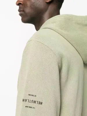 Helmut Lang Zip-up Drawstring Hoodie