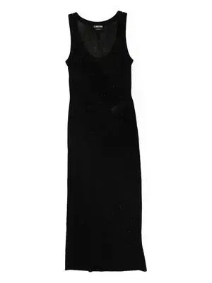 TOM FORD Sequin-embellished Ribbed Dress - Black