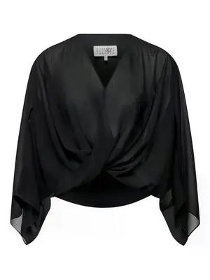 MAISON MARGIELA Draped V-neck Top