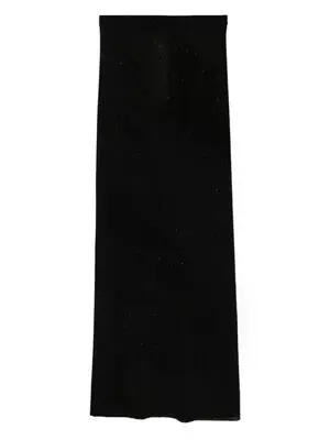 TOM FORD TOM FORD Sequin-Embellished Ribbed Skirt Black