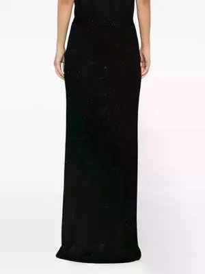 TOM FORD Sequin-embellished Ribbed Skirt - Black