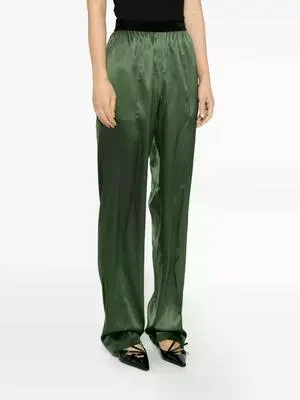 TOM FORD Satin Trousers - Green