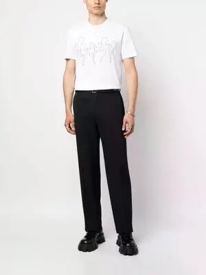 Neil Barrett Thunderbolt-print Crew-neck T-shirt - White
