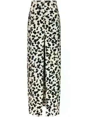 AREA Dalmatian-jacquard Denim Mini Skirt - Black