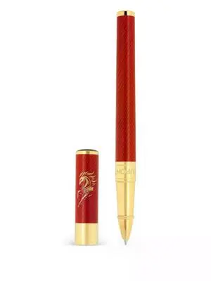 S.t. Dupont Striped Rollerball Pen - Red