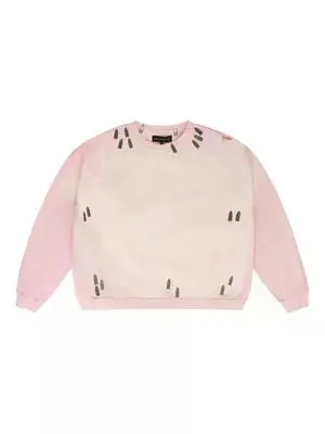 WHO DECIDES WAR Hardware-details Crew-neck Sweatshirt - Pink