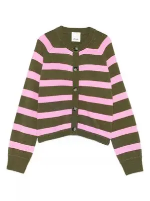 ALLUDE Stripe Pattern Cardigan