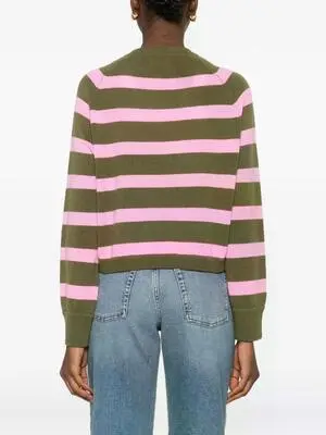 ALLUDE Stripe Pattern Cardigan