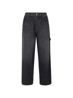 MAISON MARGIELA Cotton Jeans With Carpenter Detail - Black