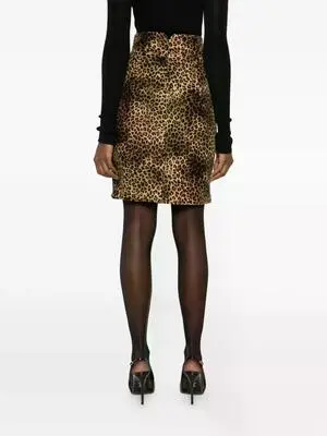 Tagliatore Animal Print Skirt