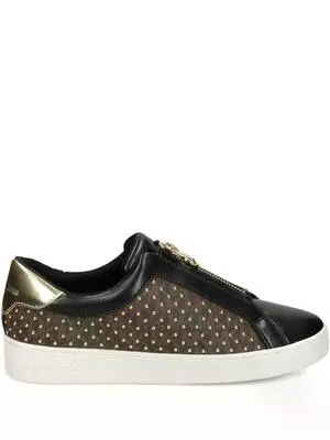 Michael Kors Keaton Zip Up Studded Sneakers - Brown