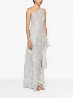 Simkhai Embroidered One-shoulder Gown