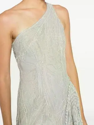 Simkhai Embroidered One-shoulder Gown