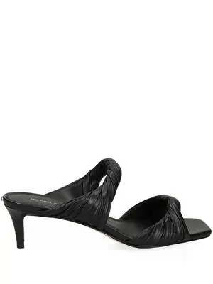 Michael Kors Kiana Leather Mules - Black